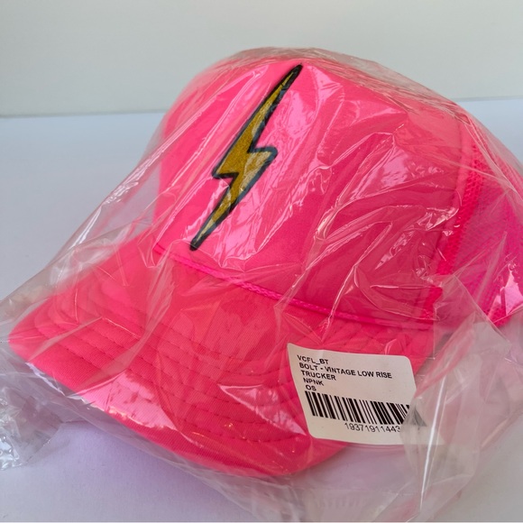 Aviator Nation | Accessories | Nwt Aviator Nation Pink Bolt Trucker Hat ...